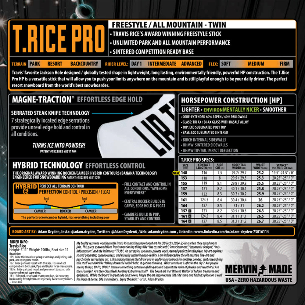 TABLA DE SNOWBOARD LIB TECH T.RICE PRO – Beta snow
